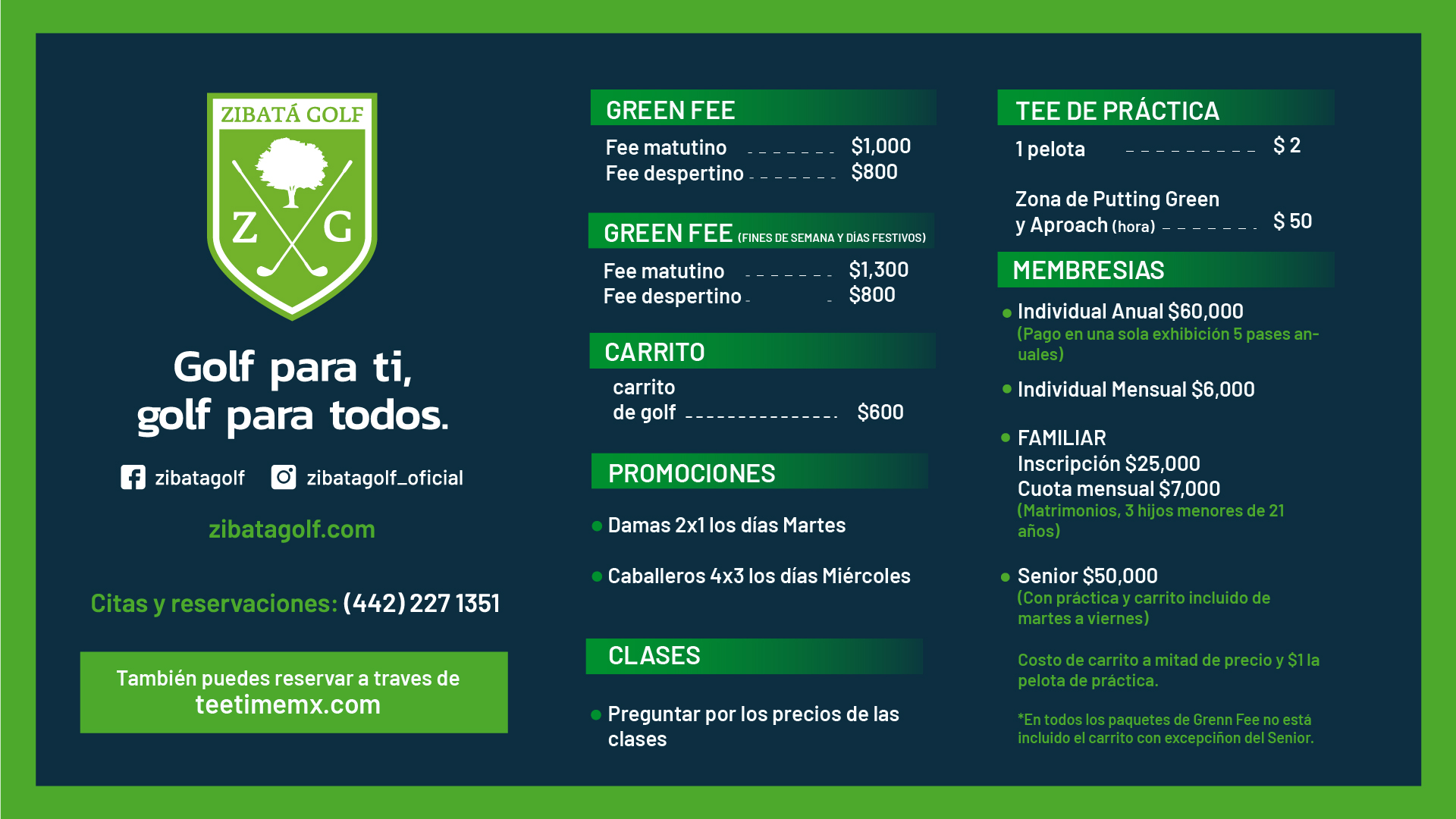 Zibatá Golf | Golf para ti, golf para todos...